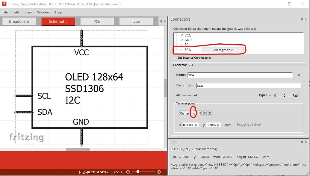 Oled 128x64 I2c Monochrome Display Ssd1306 Created Parts Submit