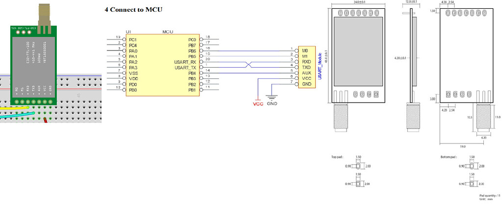 Ebyte E32-433T30D Module Parts - parts help - fritzing forum