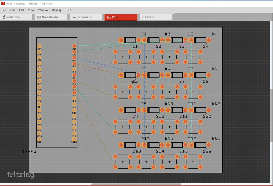 On My First Project Routing Gives Double Traces Beginners Fritzing Forum