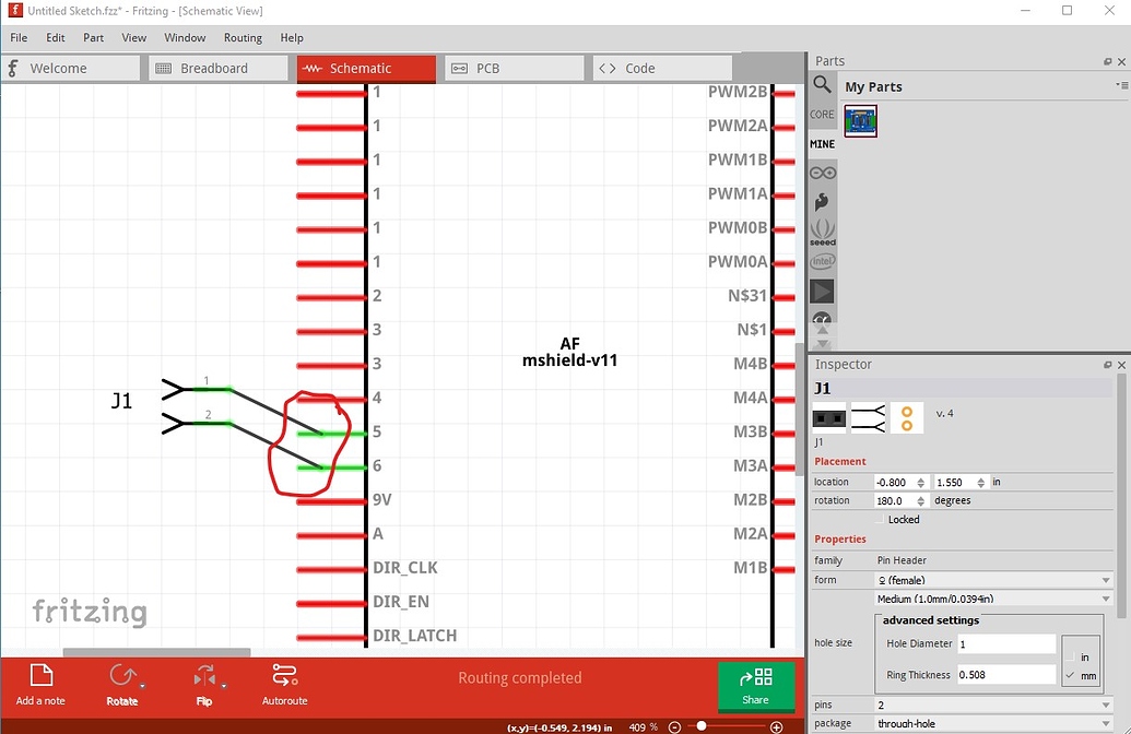 Adafruit v1 motor shield pcb view image search - parts help - fritzing ...