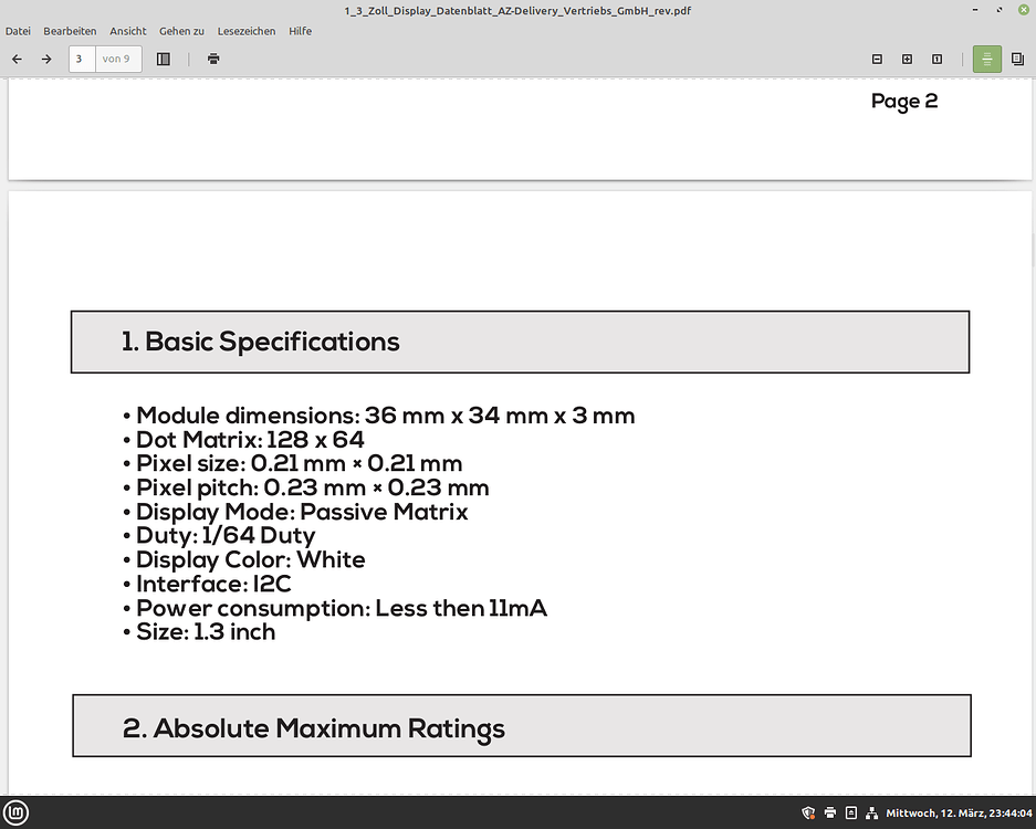 Oled 128x64 I2c Monochrome Display Ssd1306 Created Parts Submit