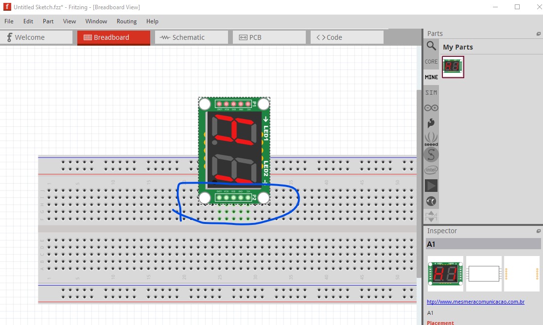 Display Module 7 Segments 2 Digits with 74HC595 - parts submit ...